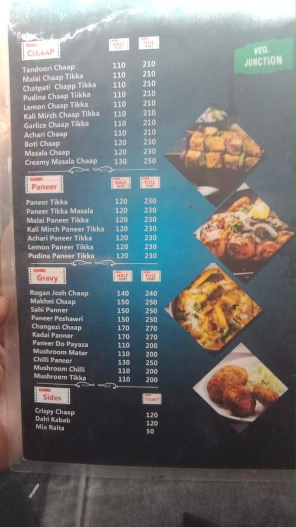 Menu at Food junction, Kharkhoda