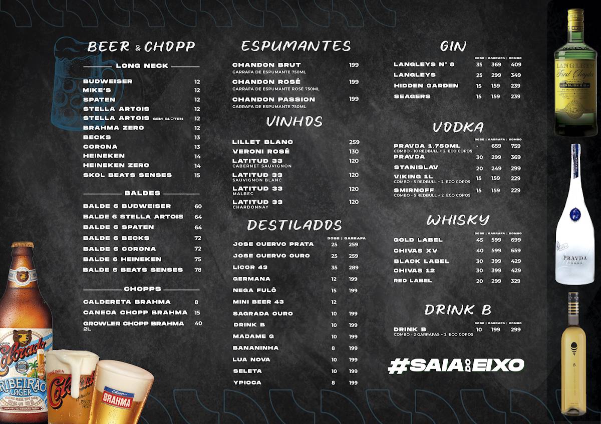 Menu em Fora do Eixo Bosque pub & Bar, Brasília
