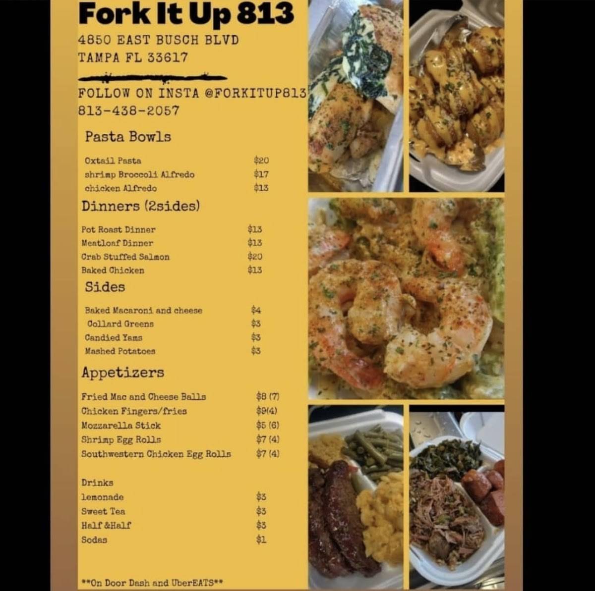 Menu at Fork It Up 813 restaurant, Tampa