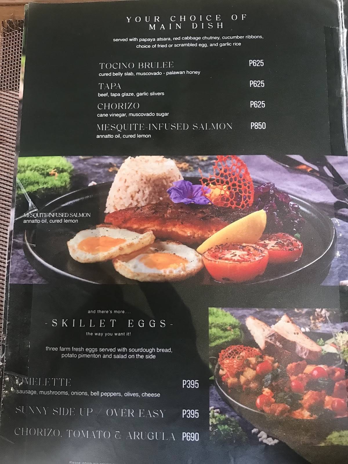 Menu at Forresta cafe, Dasmariñas
