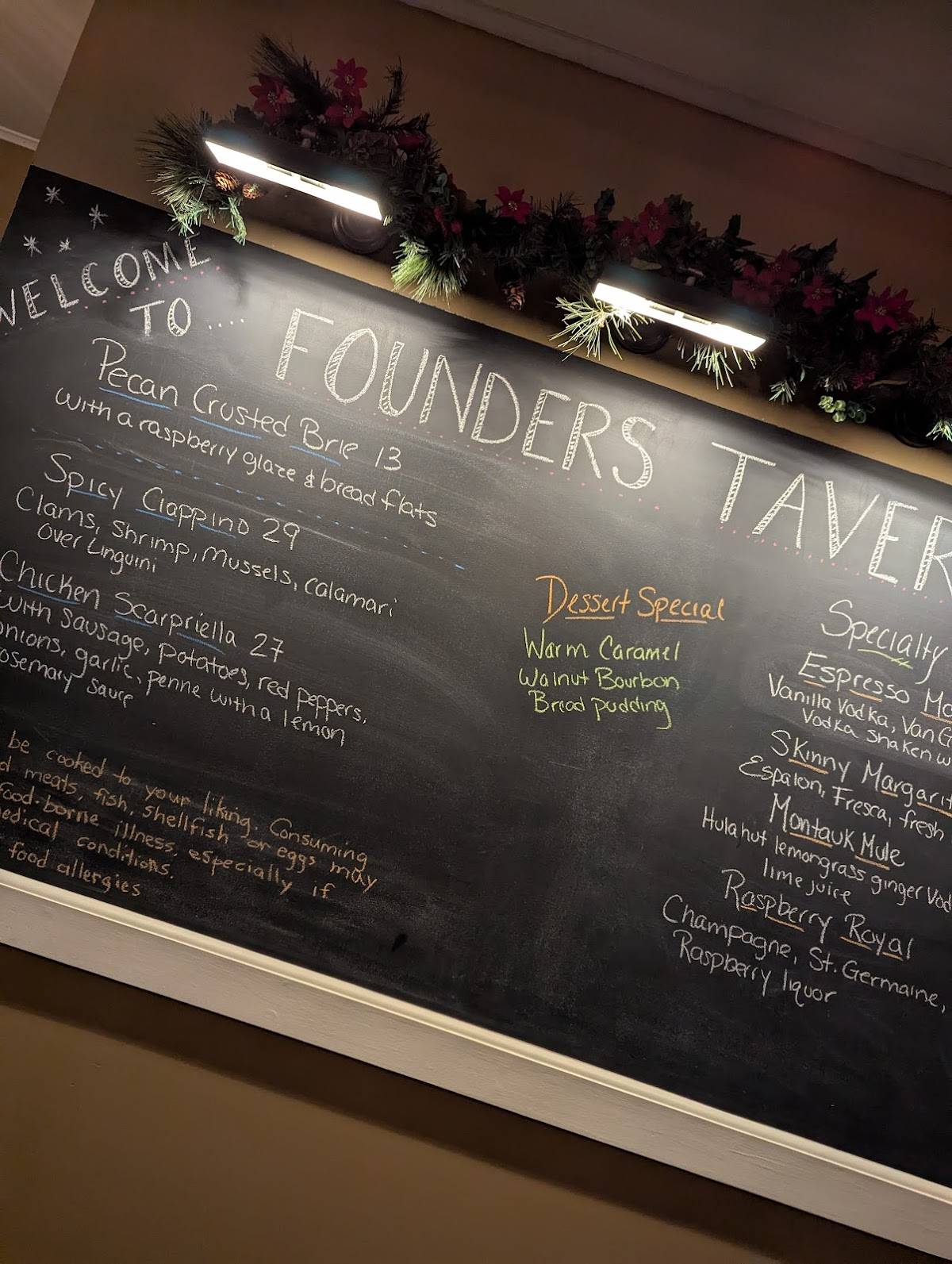 Menu at Founders Tavern pub & bar, Southold
