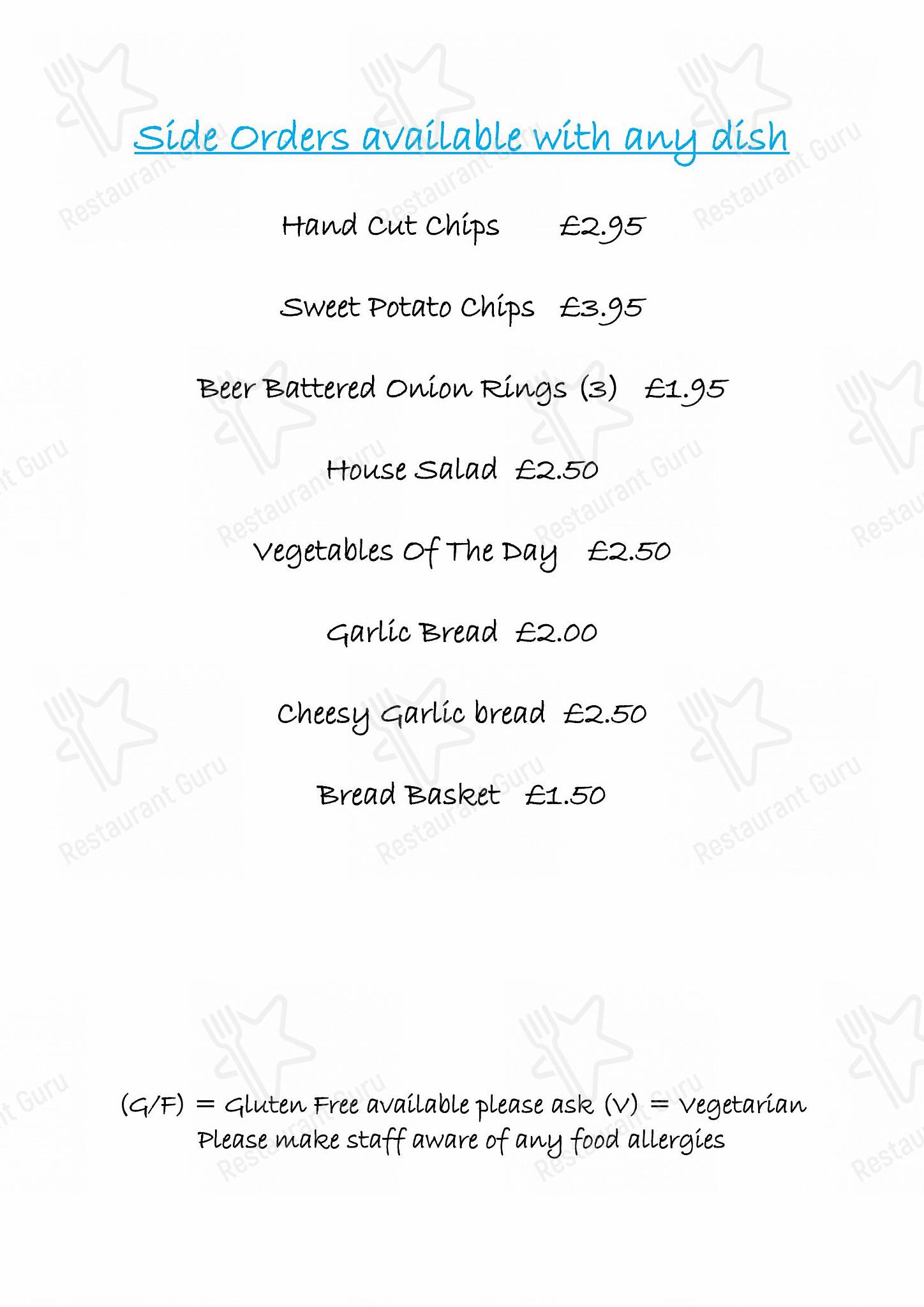 Menu at The Four Sons Inn pub & bar, Huddersfield