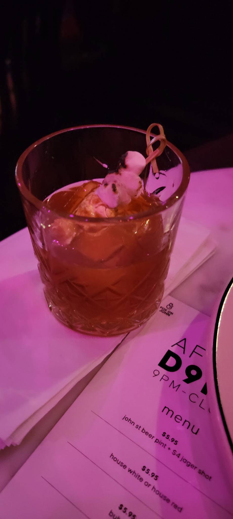 Carta del pub y bar Fox on John, Toronto, 106 John St #3