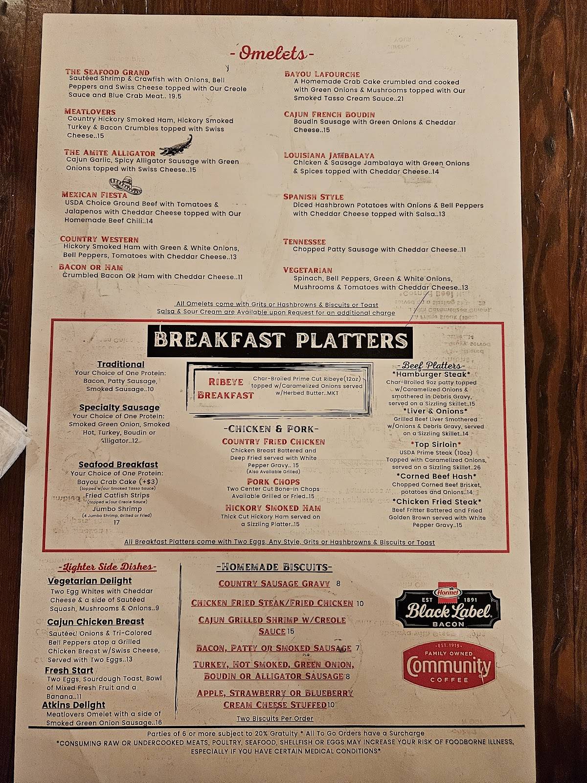 Menu at Frank's Restaurant-Baton Rouge, Baton Rouge, Airline Hwy