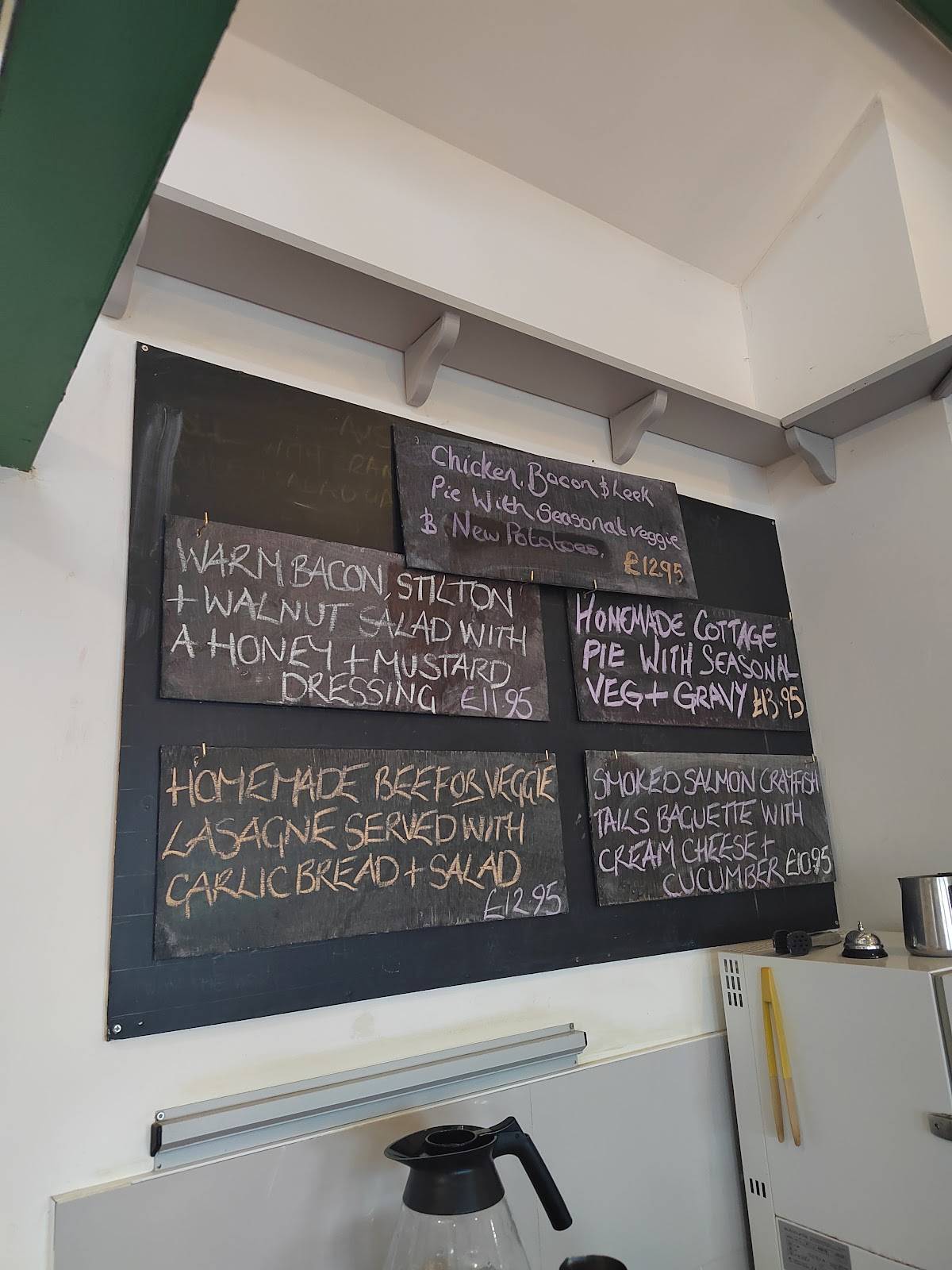 Menu at Fremington Quay restaurant, Fremington