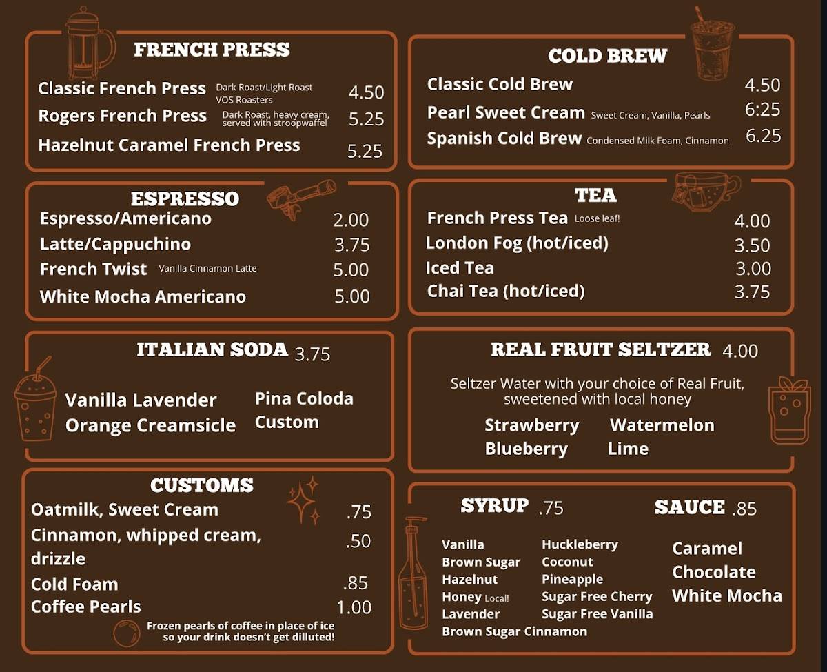 Menu at French Press Express, Meridian