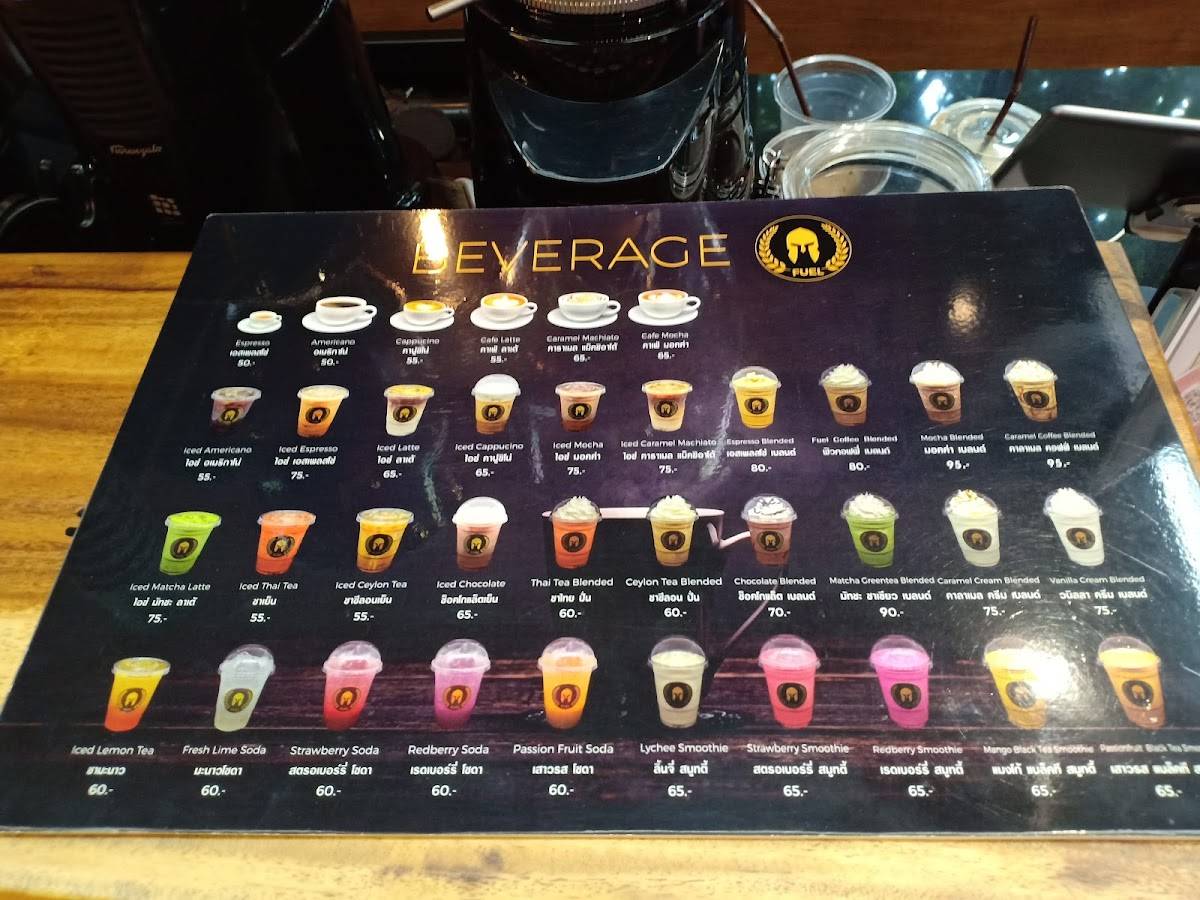 Menu at Fuel Coffee สาขาข่วงสิงห์, Chiang Mai, 50 107