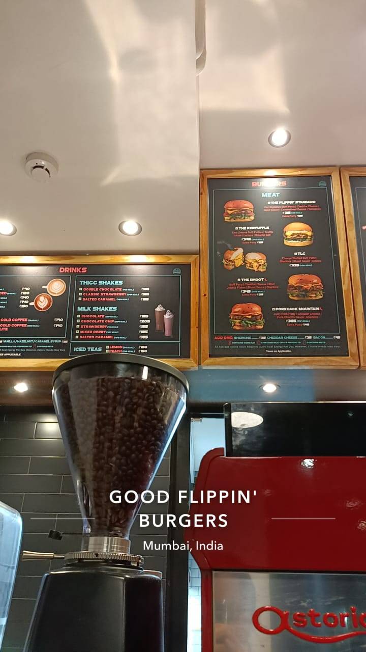 Menu at GOOD FLIPPIN' BURGERS, Mumbai, Shop 5