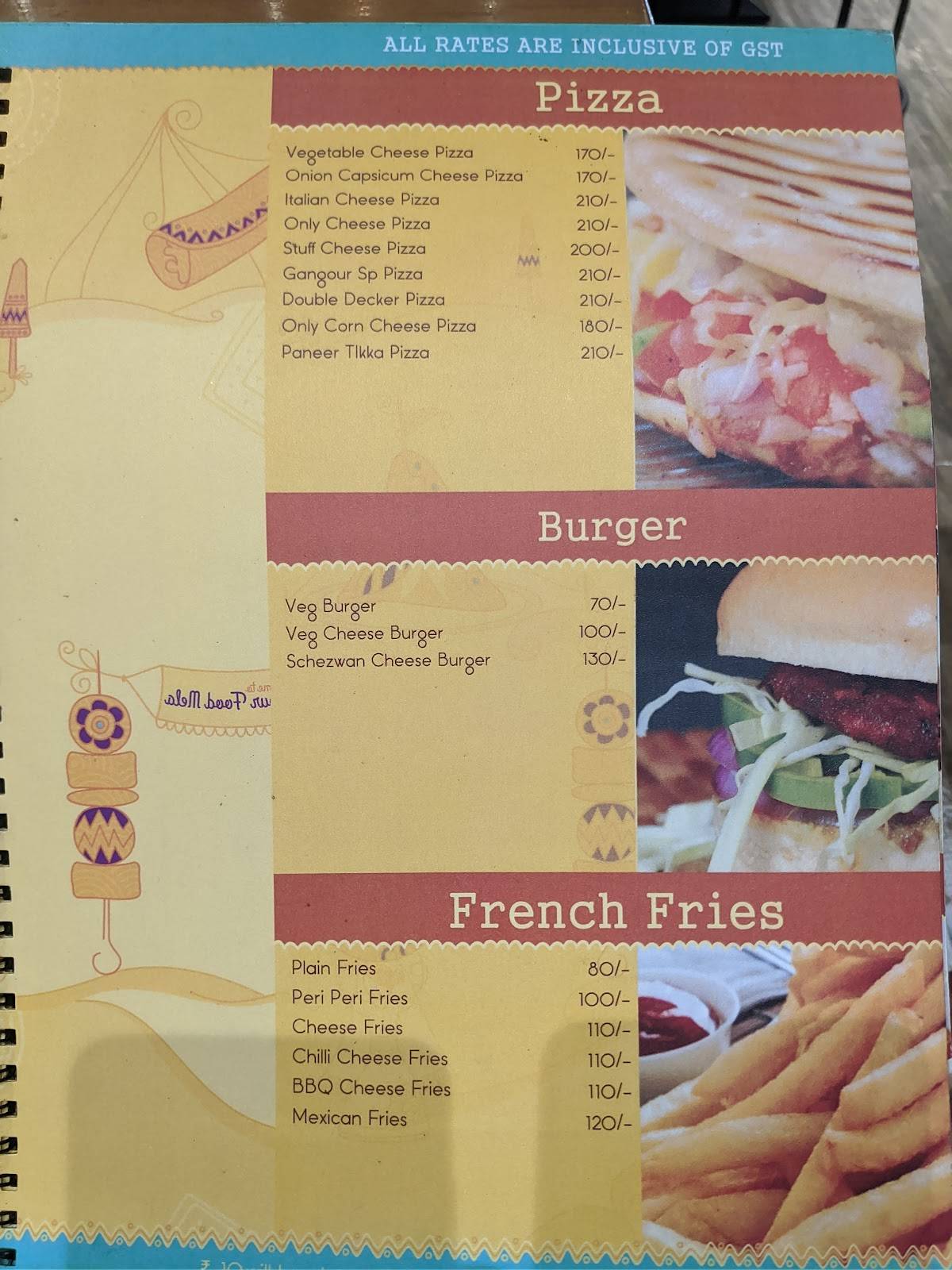 Menu at Gangour, Surat, 6 rajmandir corner