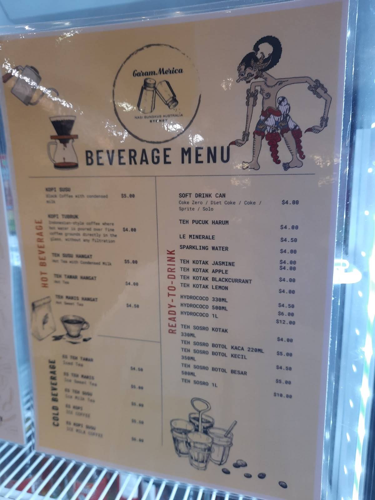 Menu at GaramMerica Melbourne Original Warteg Nasi Bungkus restaurant ...
