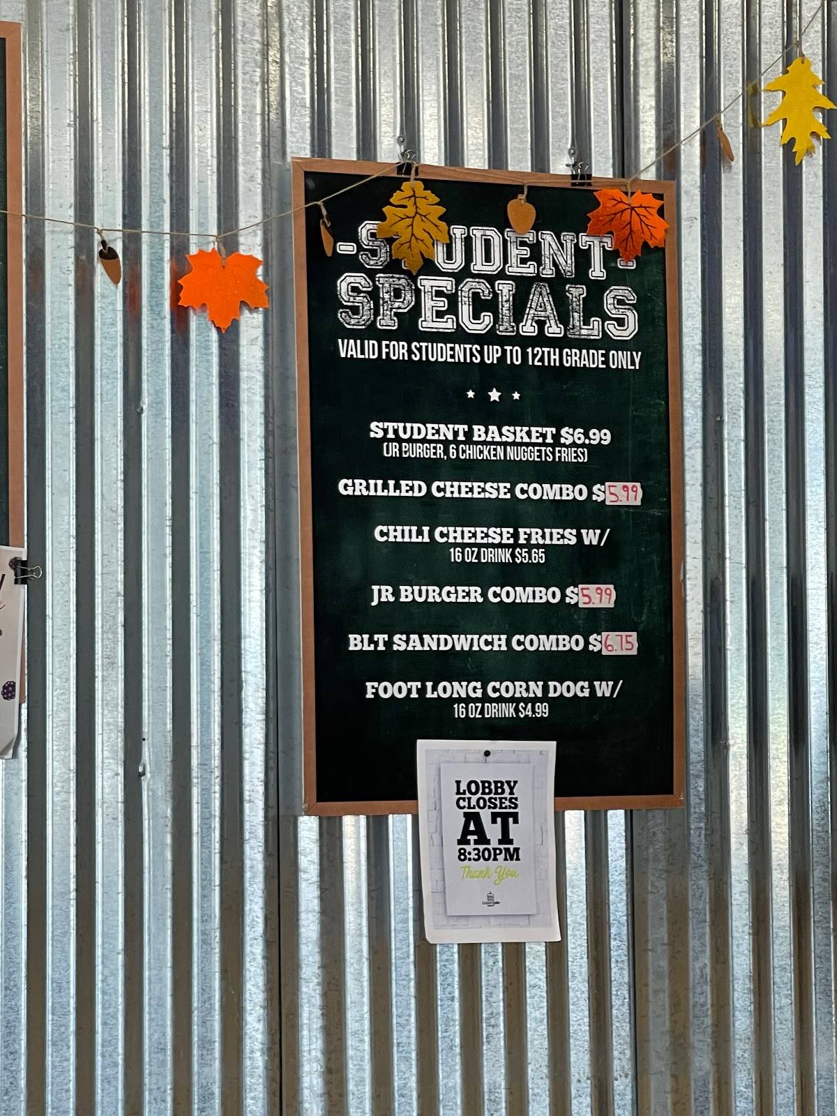Menu at Golden Spike Burgers fast food, Garland