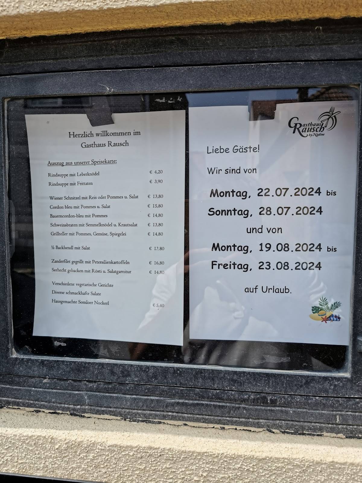 Speisekarte von Gasthaus Rausch restaurant, Jois