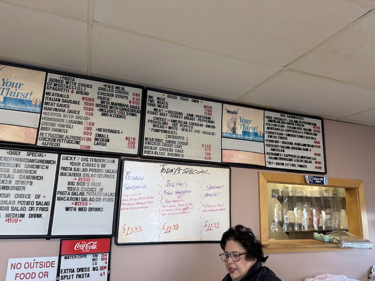 Menu at Giovanni's Italian Deli/Pasta restaurant, Gladstone