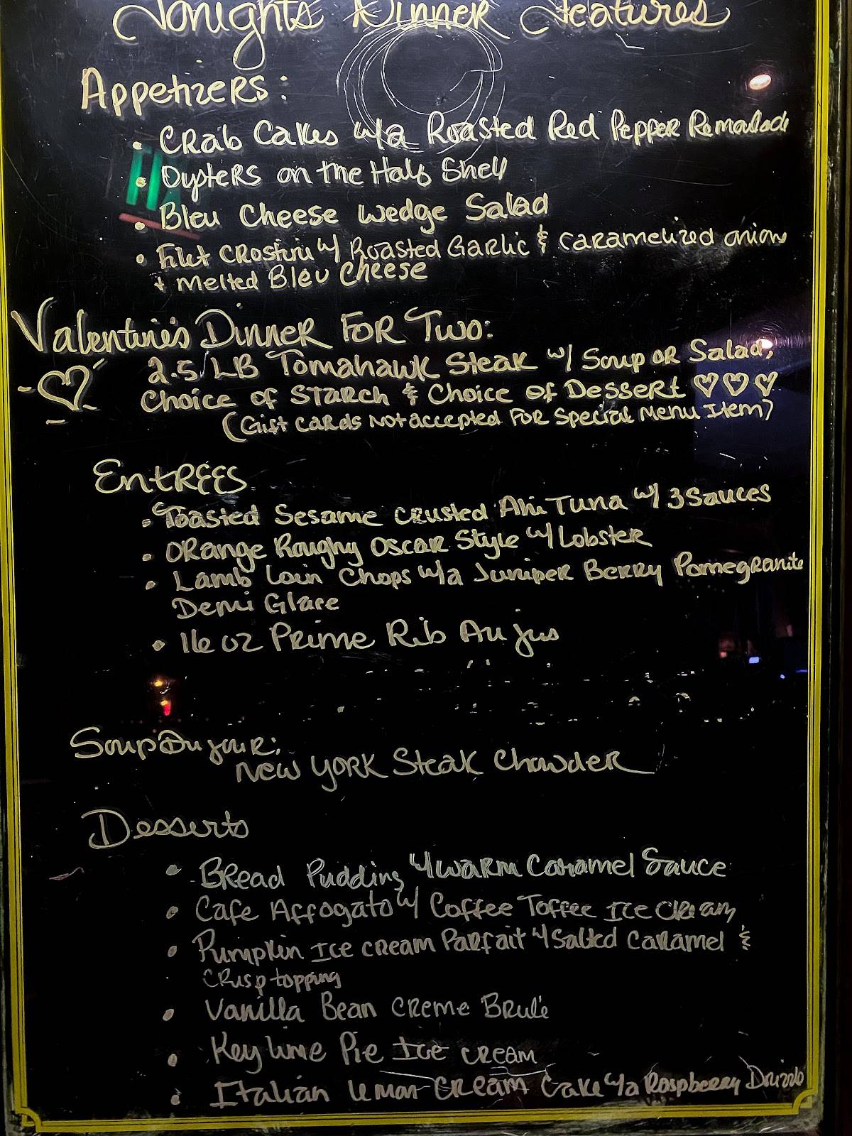 Menu at Glen Eagles Restaurant & Bar, Carson City