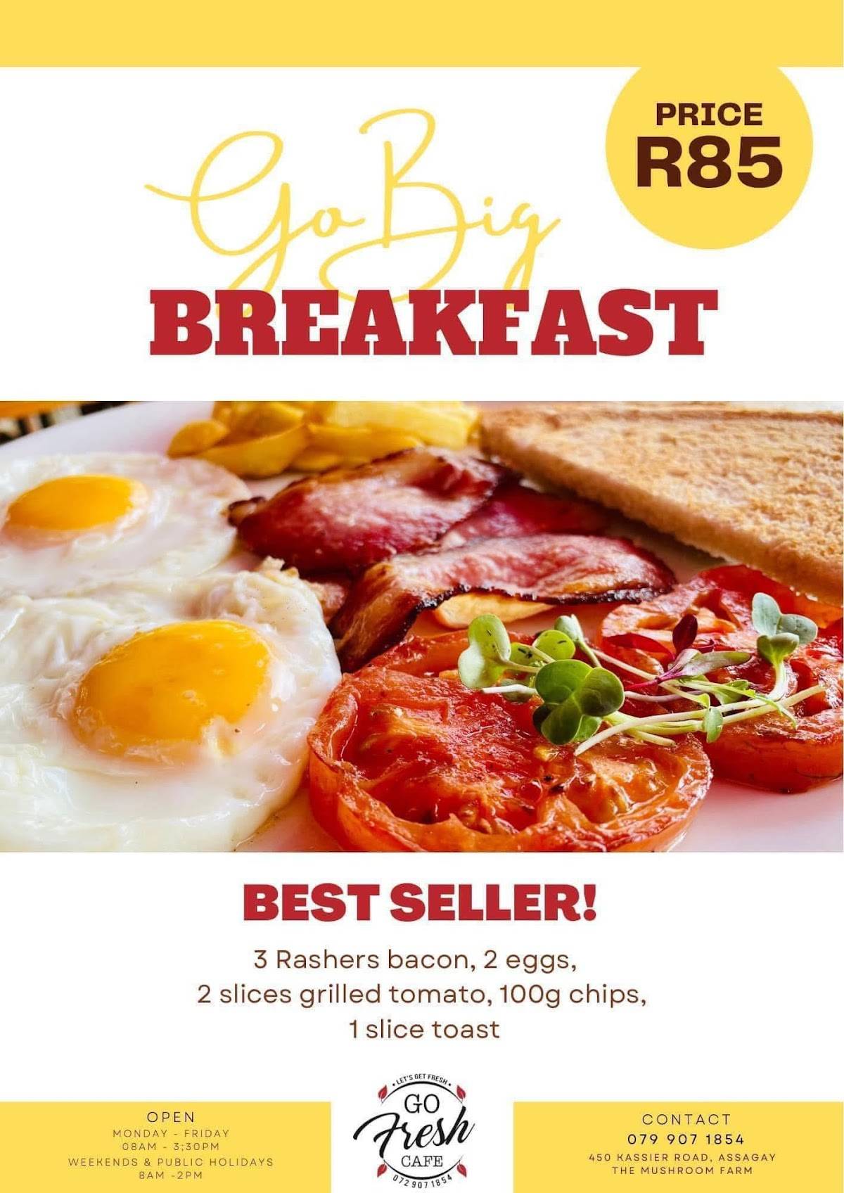 Menu at Gofresh Café and Juice Bar, Outer West Durban