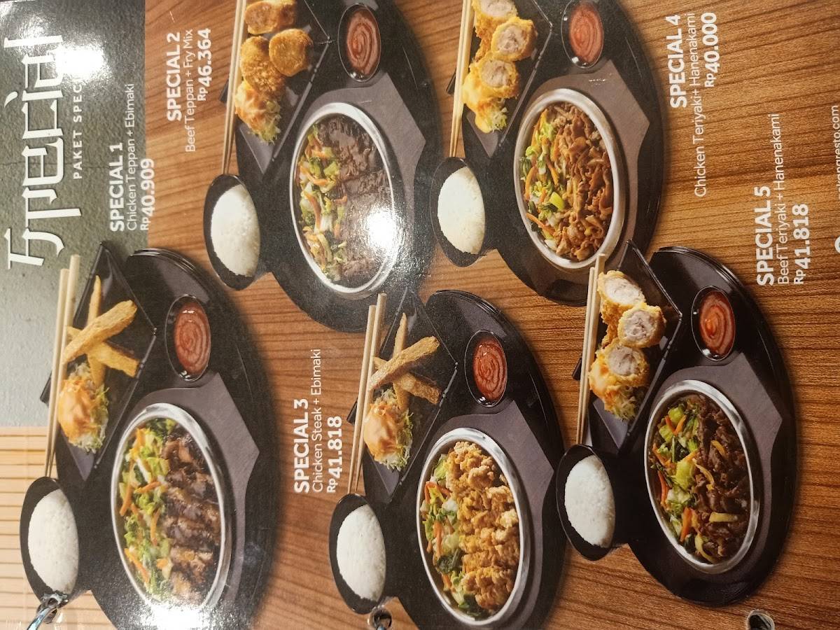 Carta de Gokana Ramen dan Tepan & Raacha suki BBQ Mall medan fair, Medan