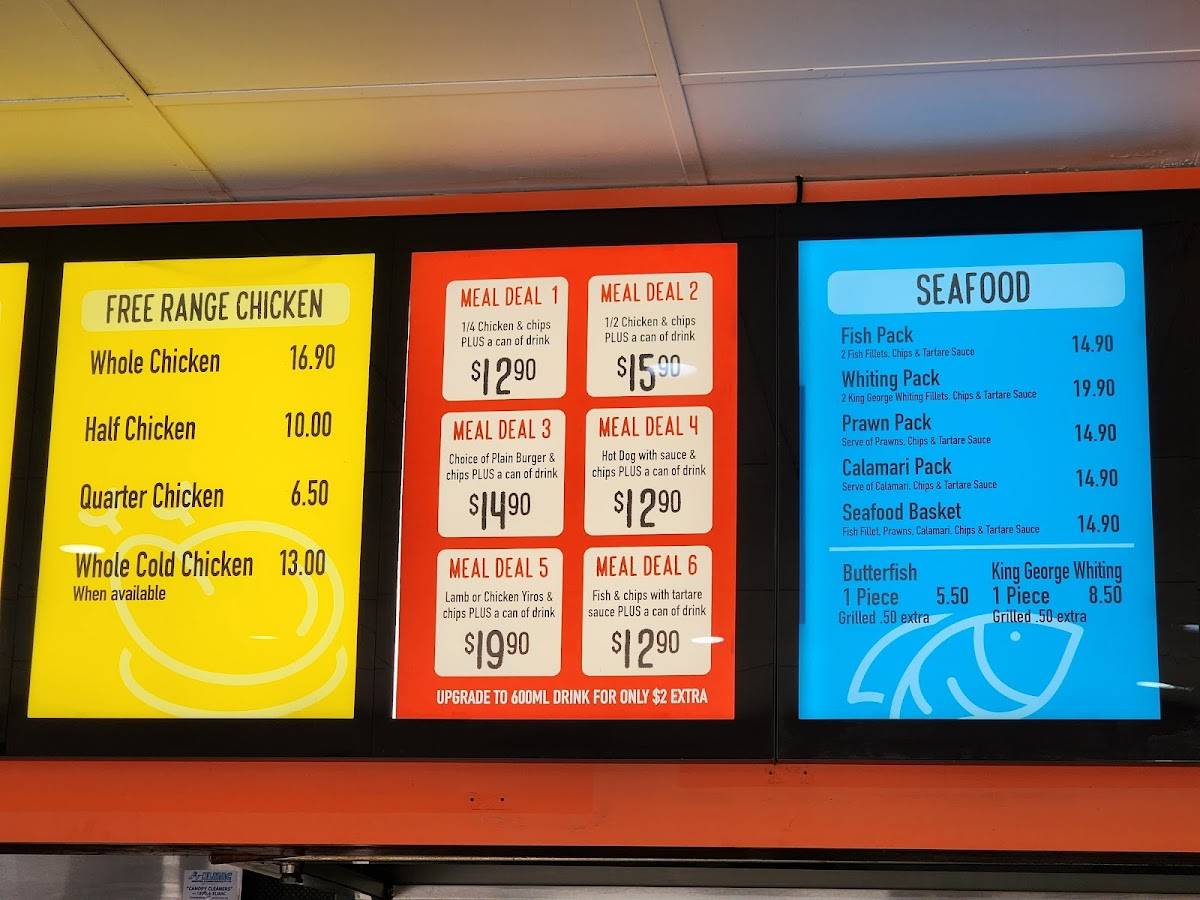 Menu at Golden Chicken fast food, O'Halloran Hill, 29 Main S Rd