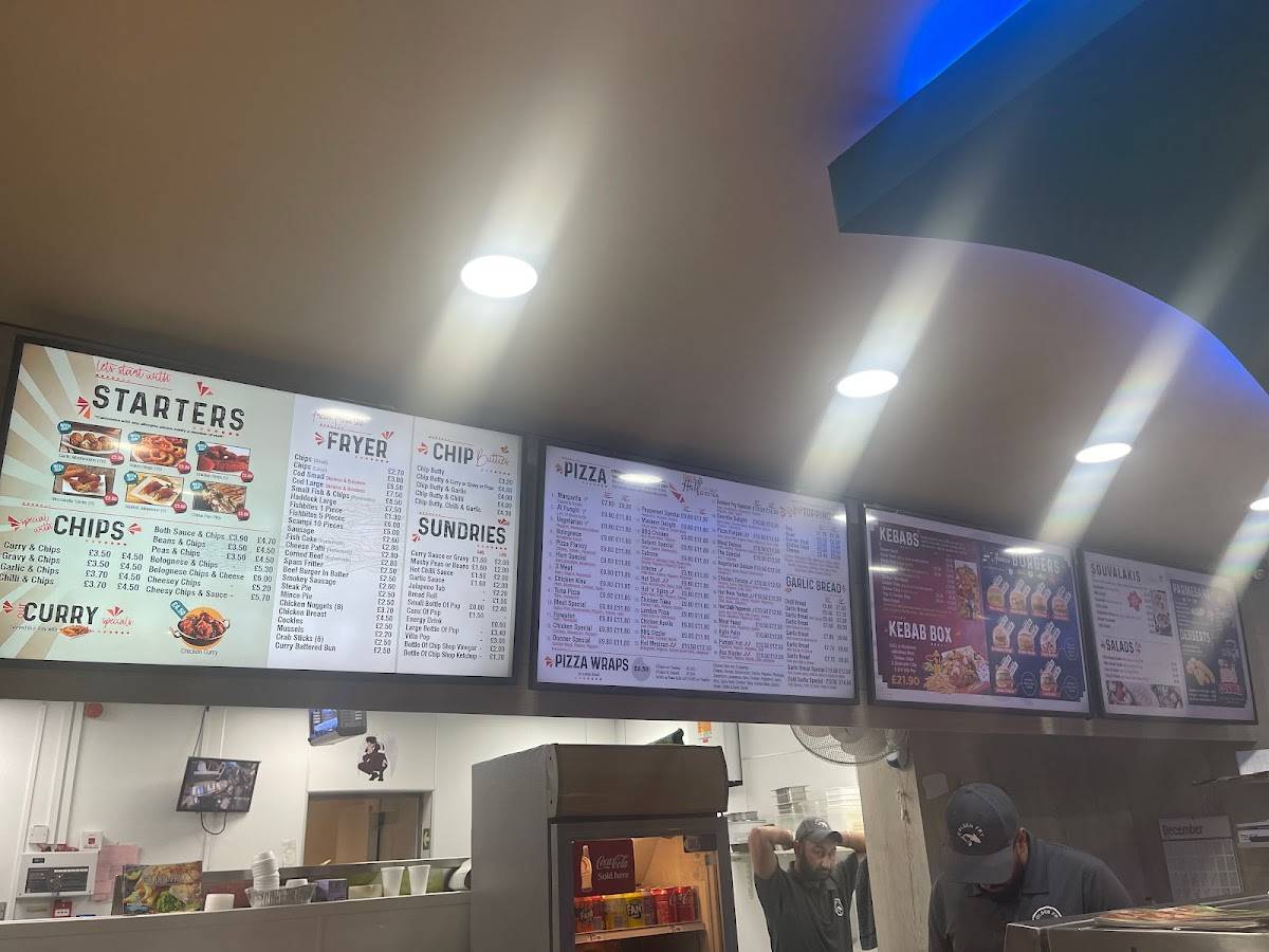 Menu at Golden Fry fast food, Sunderland, 193 Durham Rd