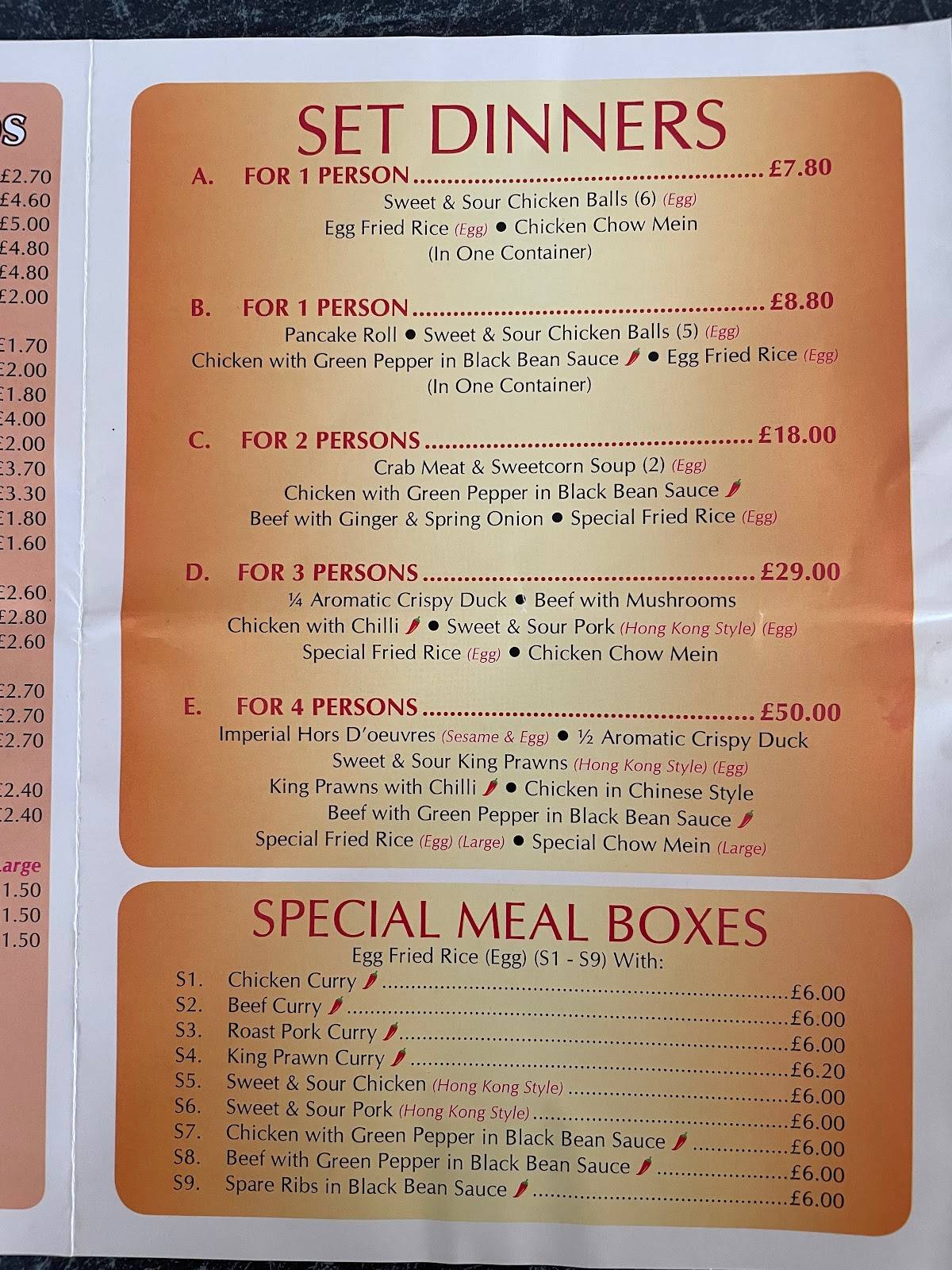 Menu at Golden Fry Take Away restaurant, Feltham, 55 Swan Rd
