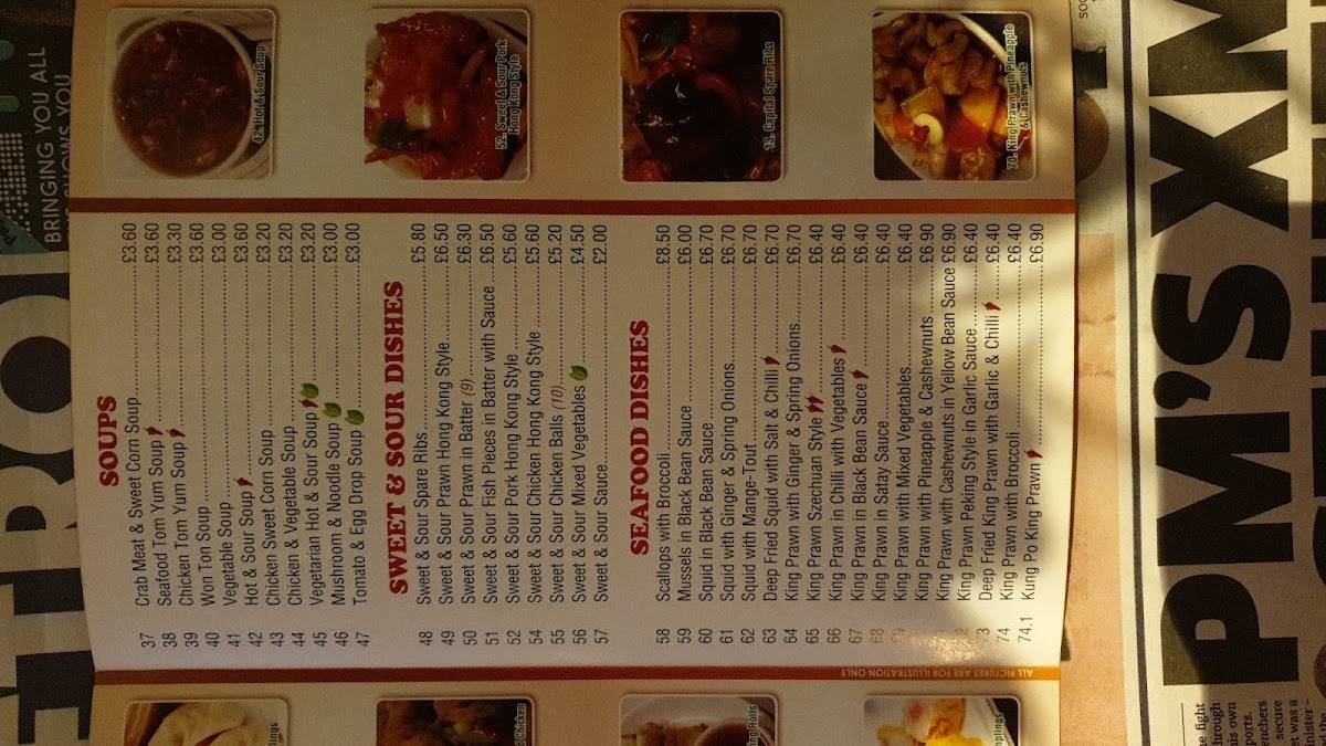 Menu at Golden Palace restaurant, Oxted, 40 Station Rd W
