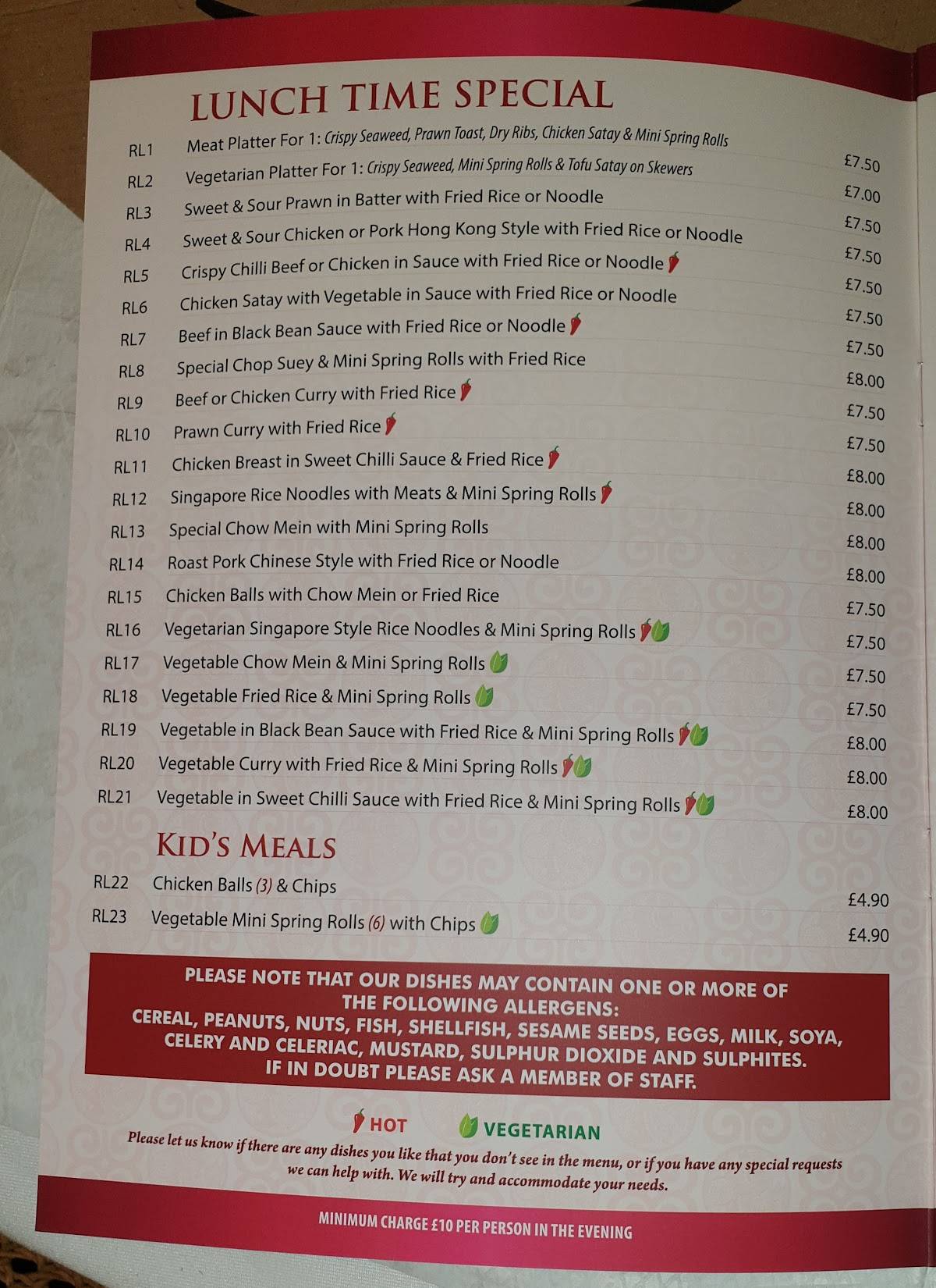 Menu at Golden Palace restaurant, Oxted, 40 Station Rd W