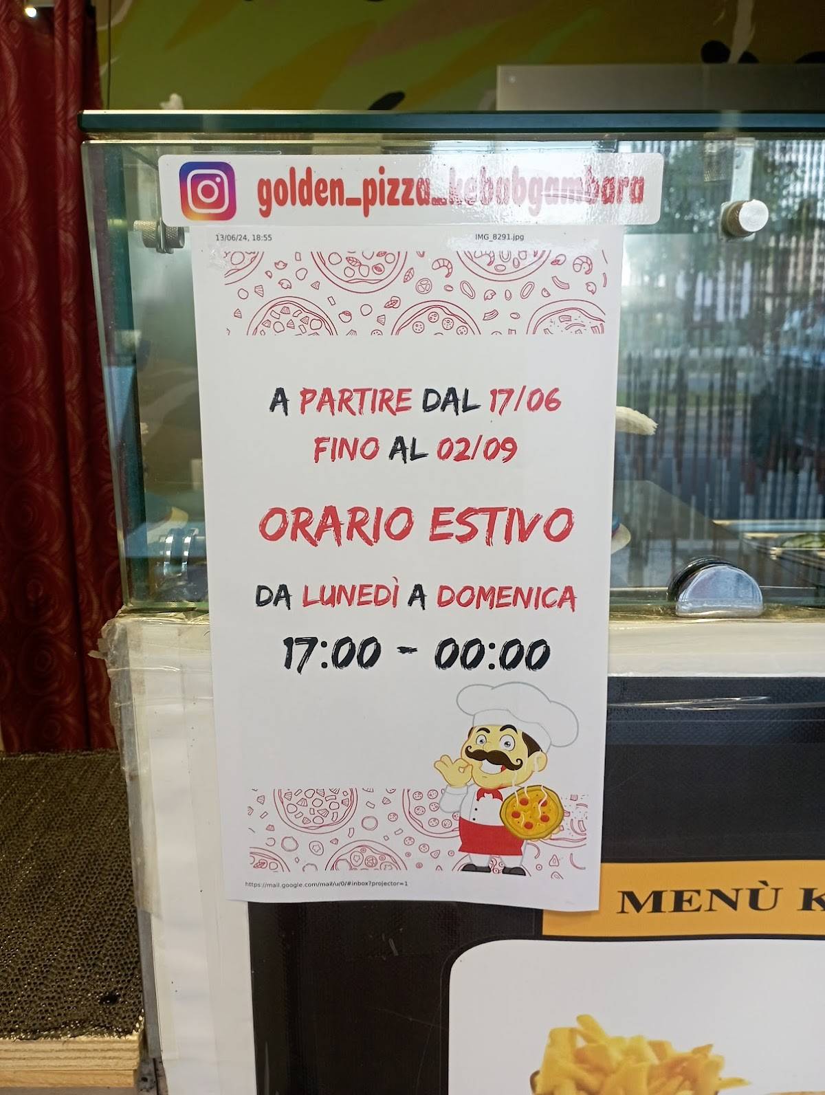 Speisekarte von Golden Pizza & Kebab, Gambara