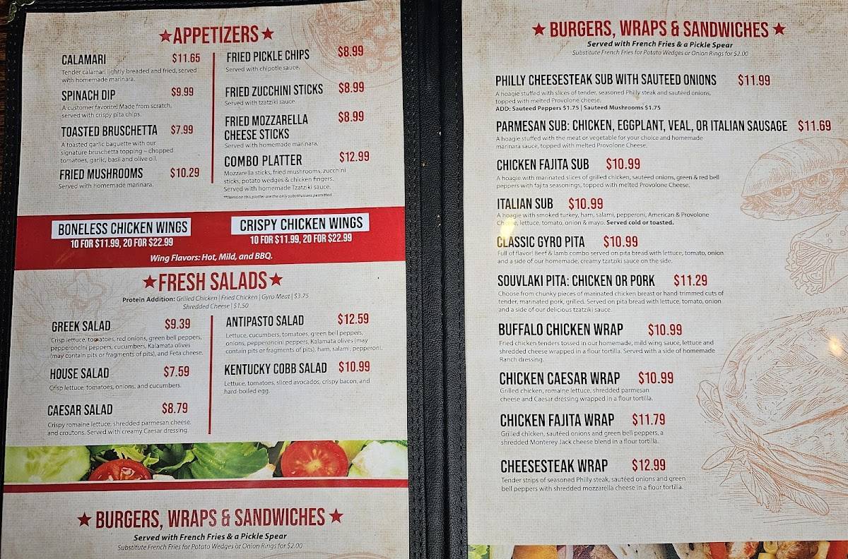 Menu at Gondolier Italian Restaurant of London, London