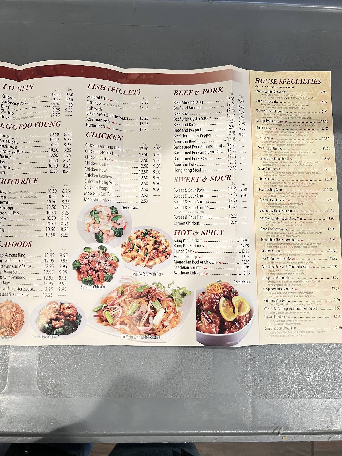 Menu at Gong Ho Restaurant, Downers Grove