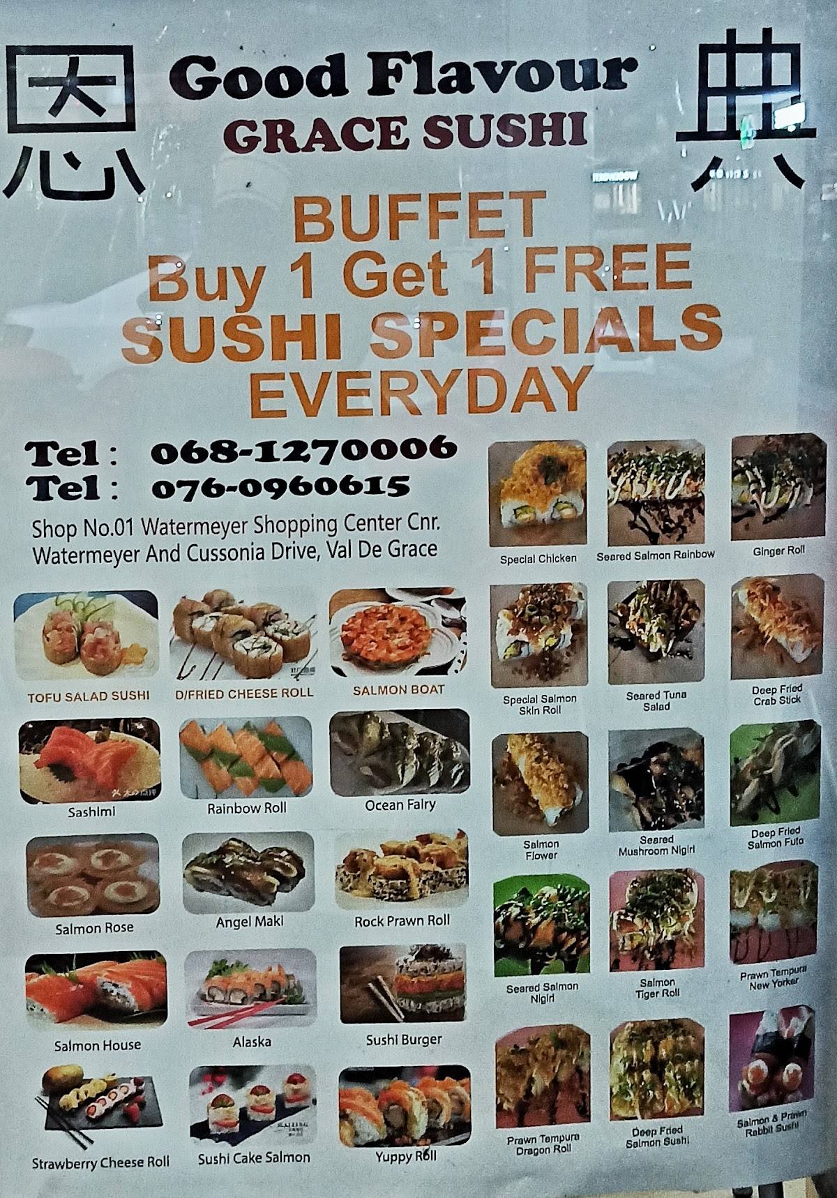 Menu at Good Flavour Grace Sushi - Silverton restaurant, Pretoria
