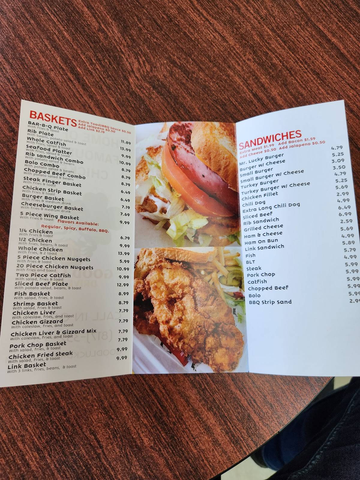 Menu at Good Luck Drive inn BBQ, Fort Worth