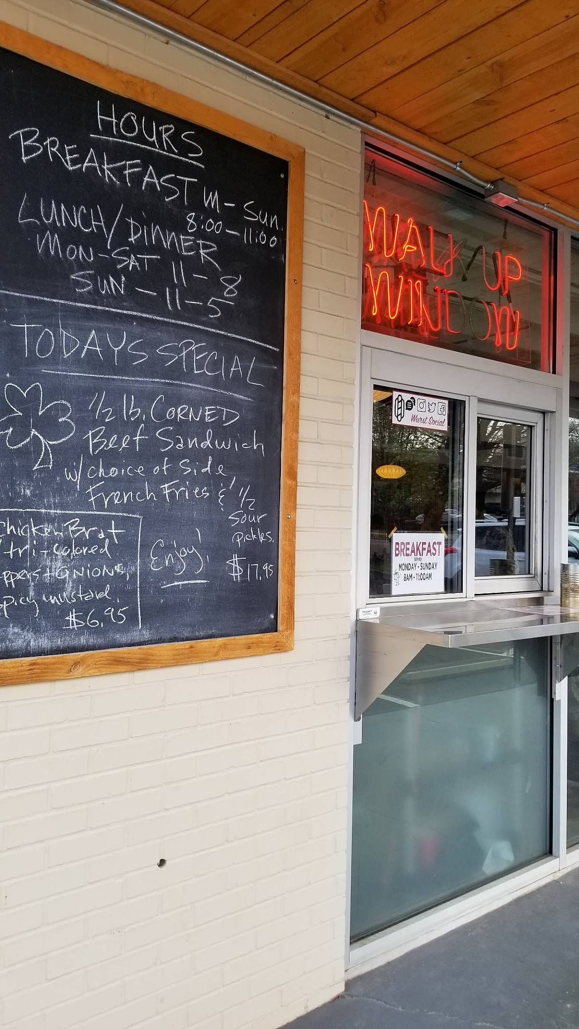 Menu at The Good Wurst Company restaurant, Charlotte