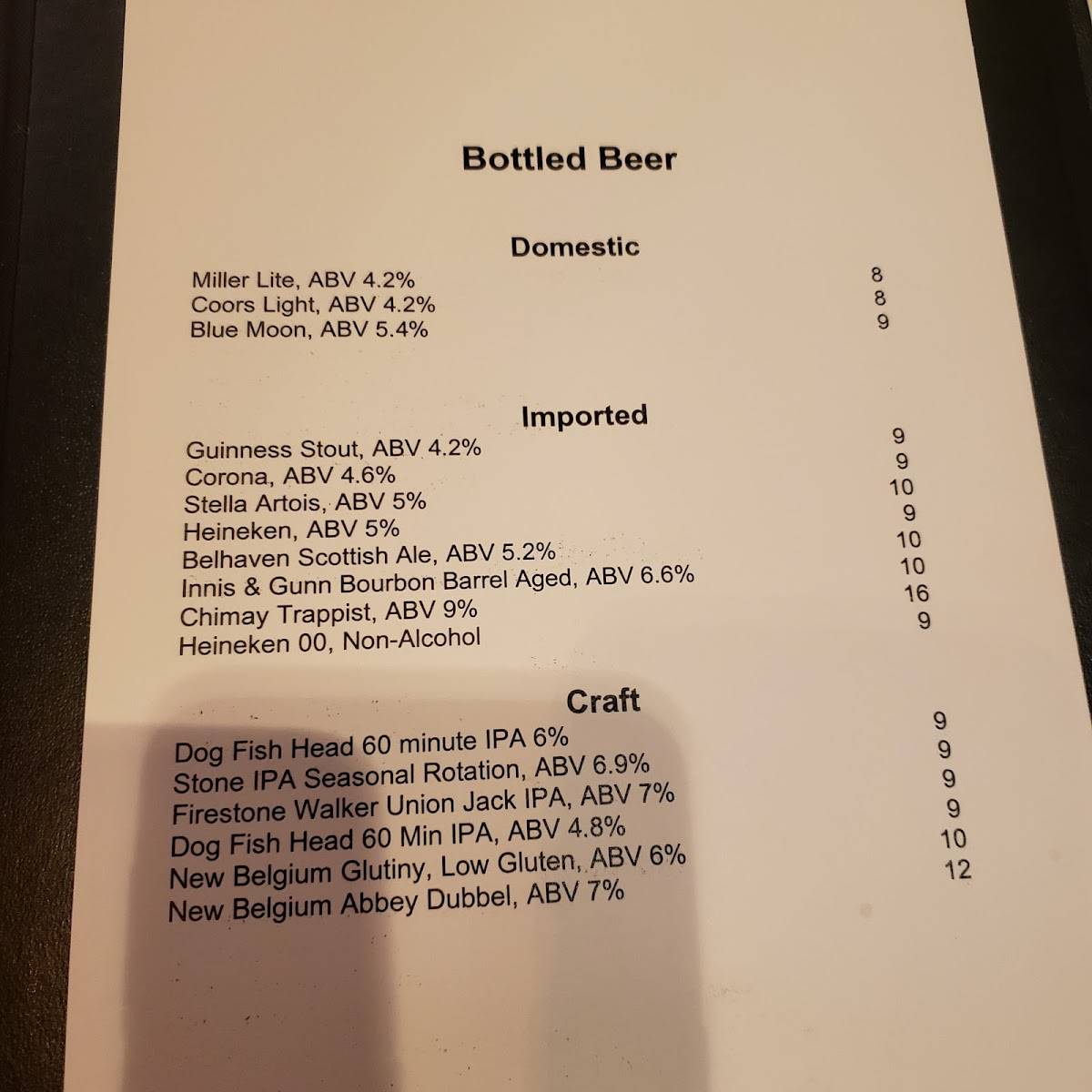 Menu at Gordon Ramsay Steak steakhouse, Atlantic City