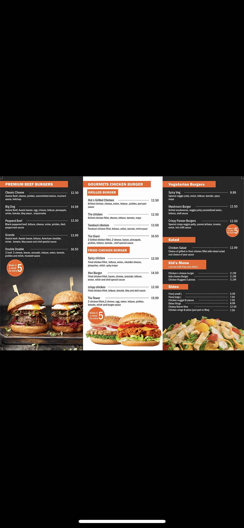 Menu at Gourmet Burgers Marriott Waters Lyndhurst restaurant, Lyndhurst