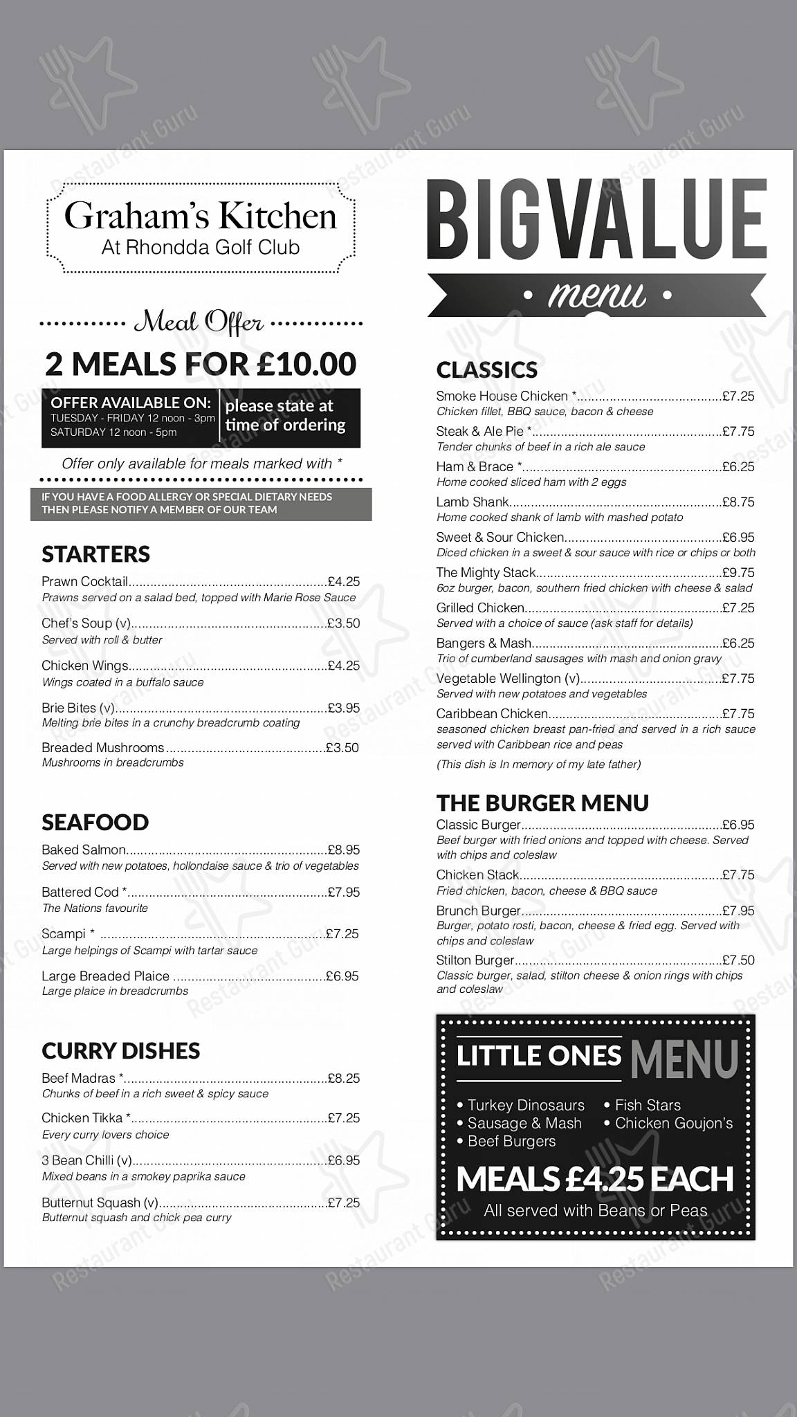 Menu at Graham's Kitchen pub & bar, Ferndale
