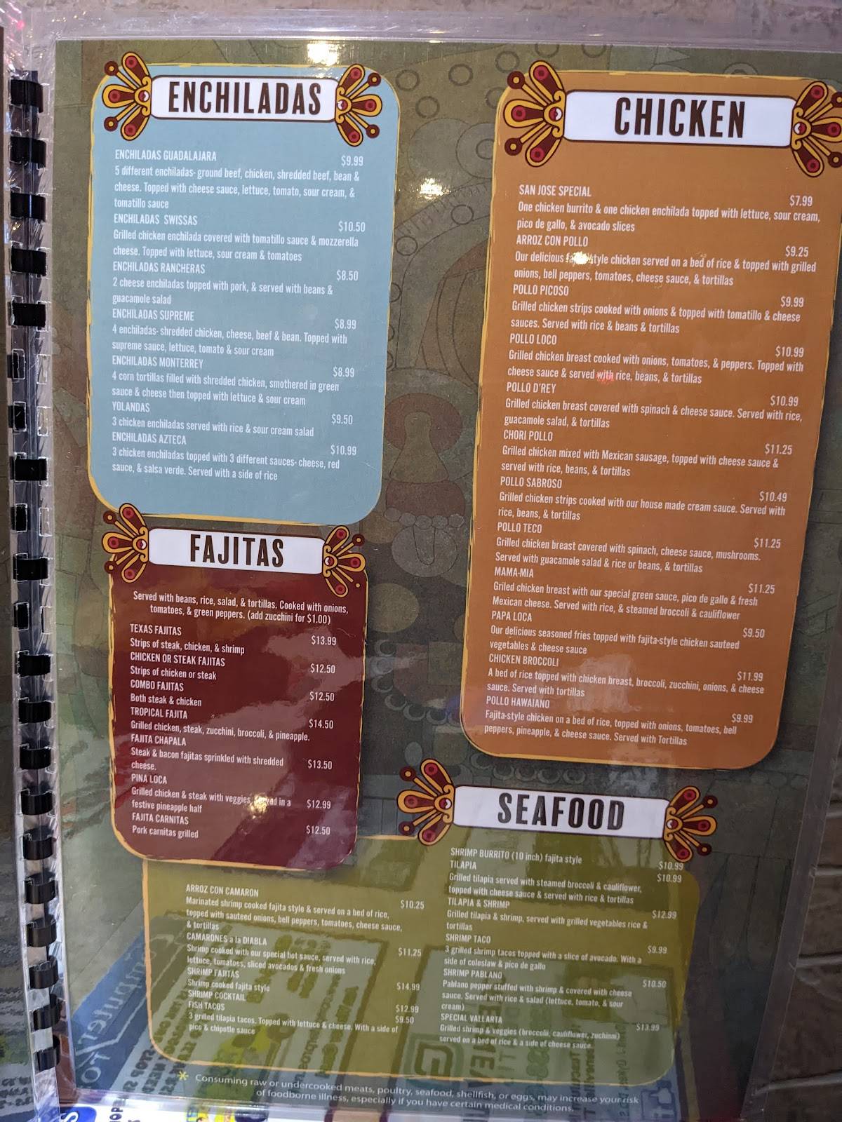 Menu at Monterrey Mexican Restaurant, Greeneville, Tusculum Blvd