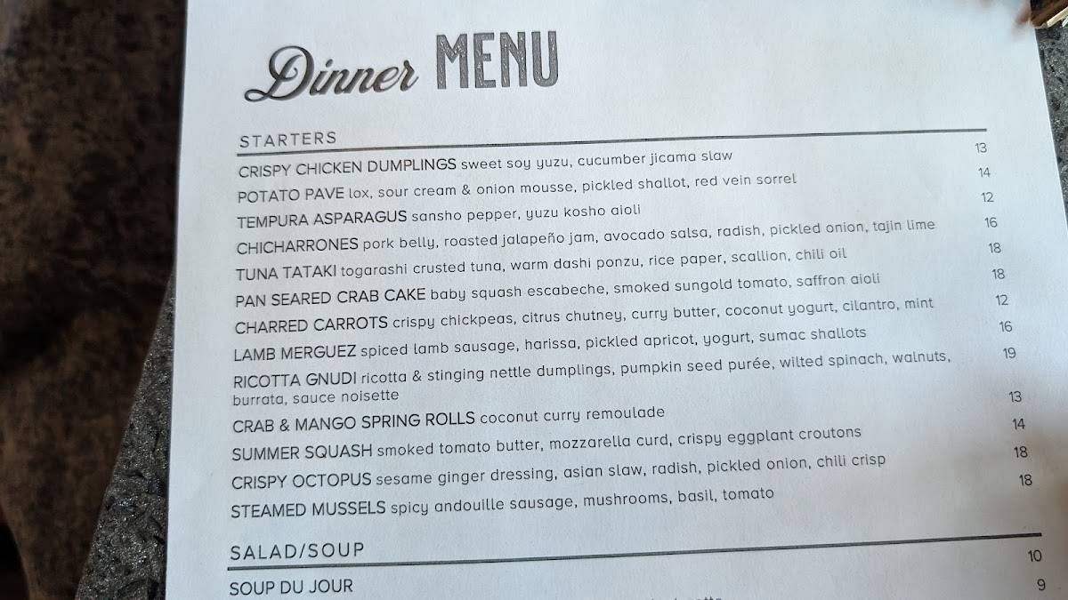 Menu at Grille 3501 restaurant, Allentown