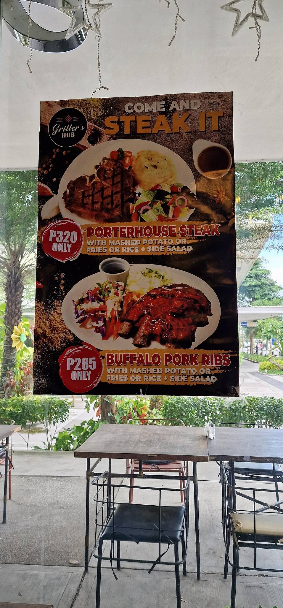 Menu at Griller's Hub Steakhouse, Angeles