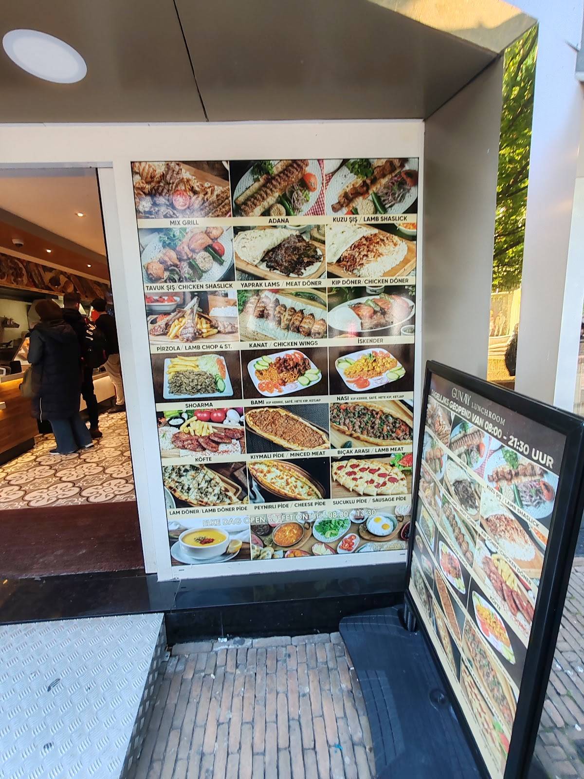 Menu at Günay Lunchroom, Zaandam
