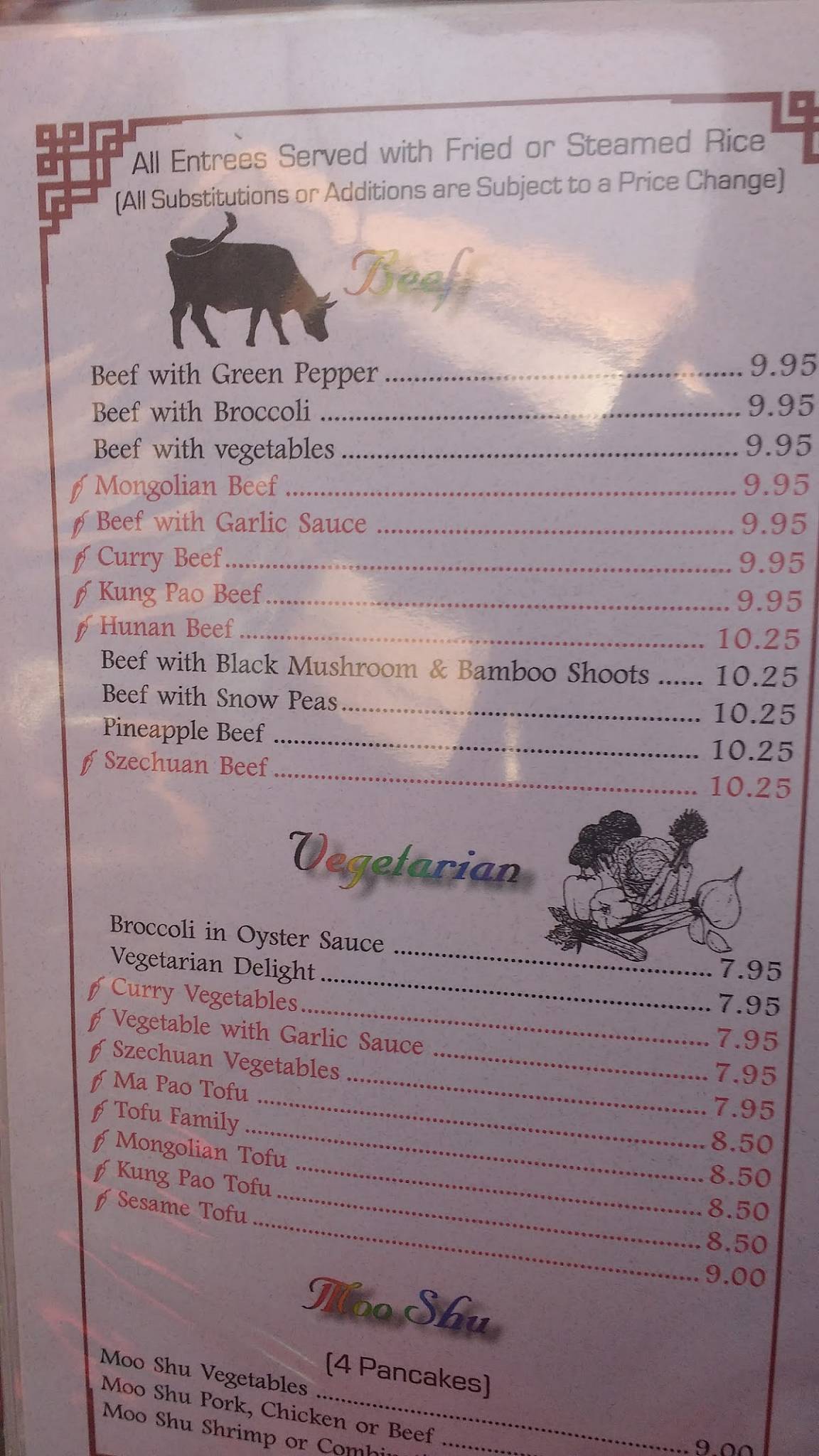 Menu at Double Dragon restaurant, Gunnison