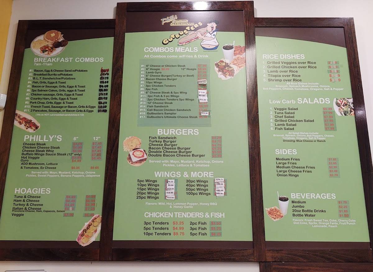 Menu at Gutbusters - Atlanta restaurant, Atlanta, Cascade Rd