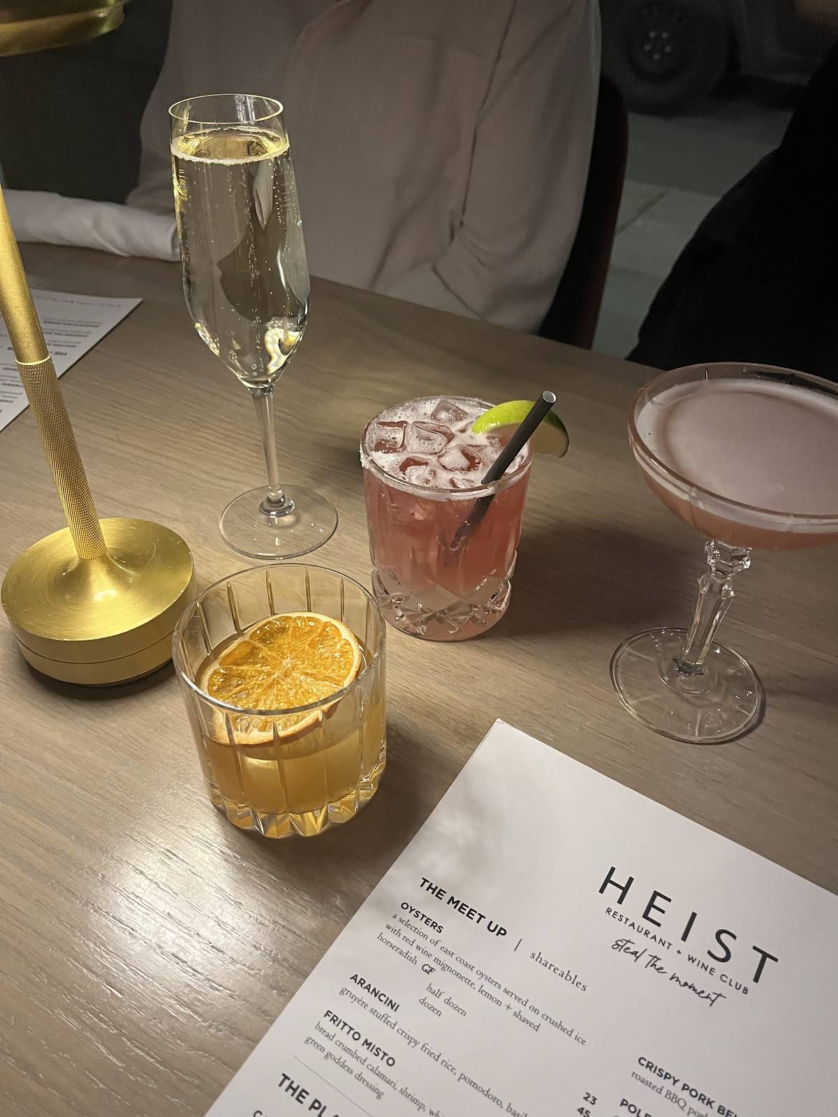 Menu at HEIST Restaurant + Wine Club, Kingston