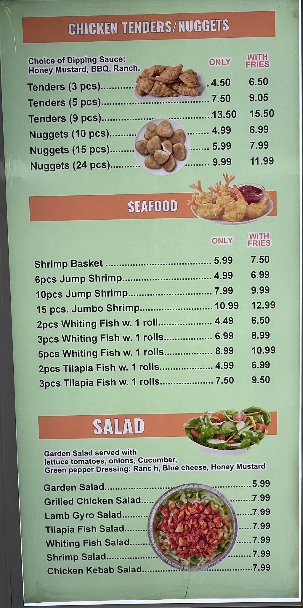 Menu at Halal Food & Gyro King restaurant, Upper Darby