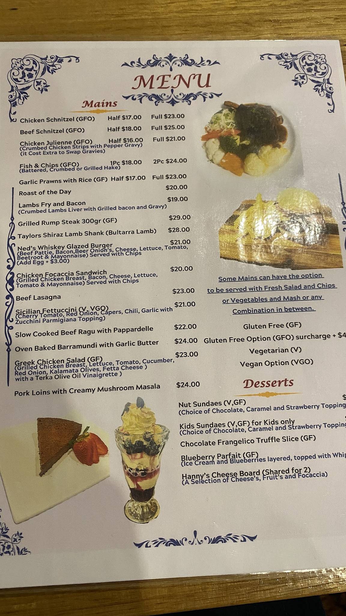 Menu at Hannahville Hotel pub & bar, Port Augusta