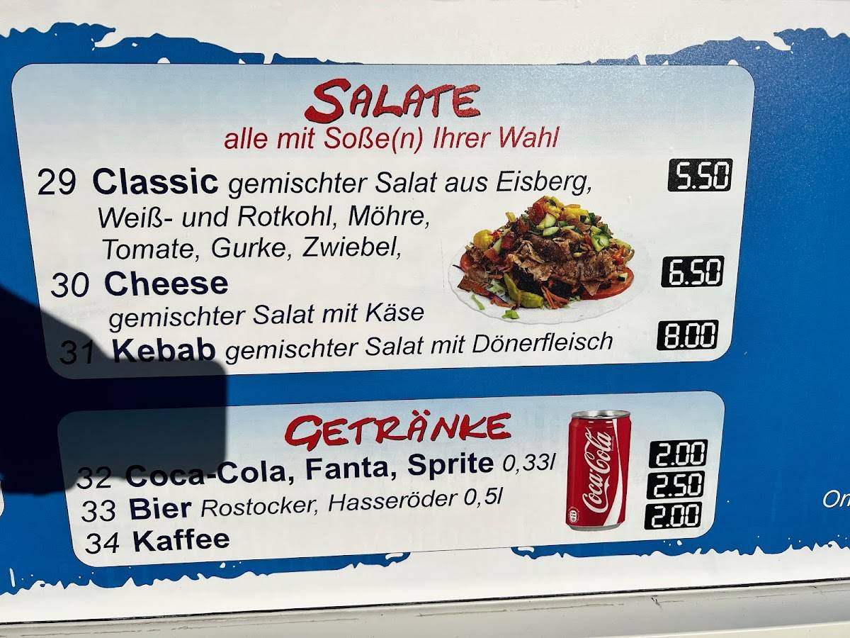 Speisekarte von Hansa Kebab, Rostock, Hans-Sachs-Allee 13