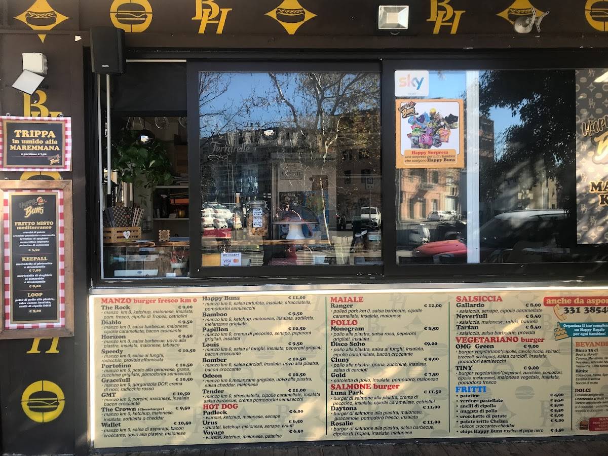 Menu at Happy Buns pub & bar, Grosseto