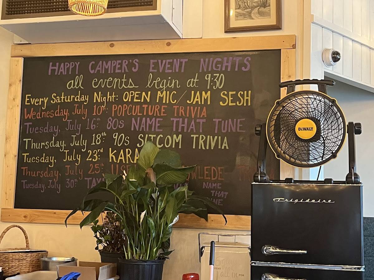 Menu at Happy Campers Bar & Grill, Waskesiu Lake