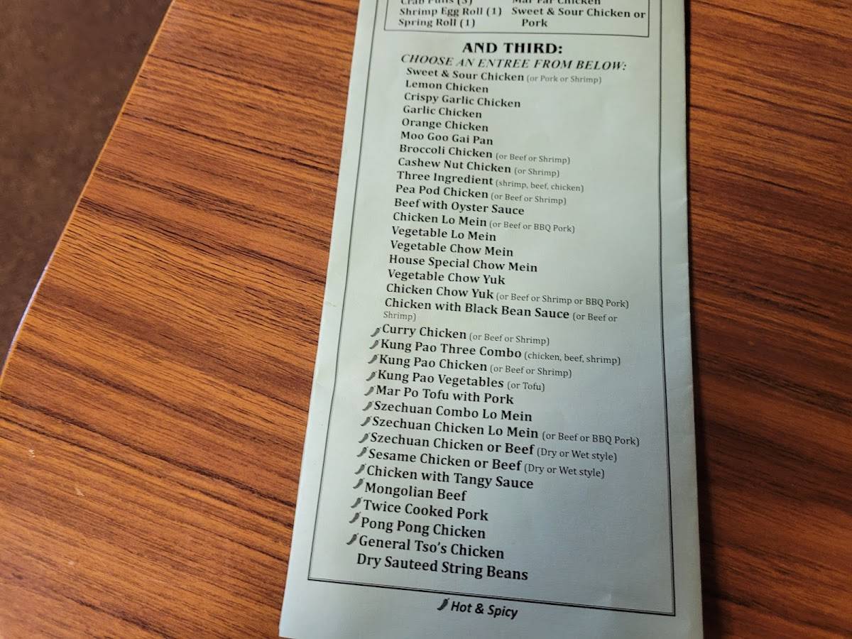 Menu at Happy Family Restaurant, Battle Ground