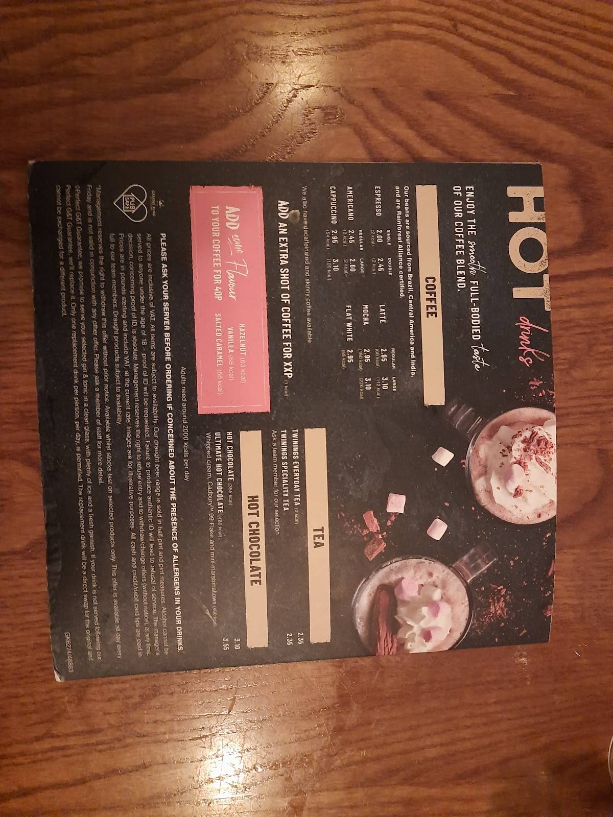 Menu at Hartwood Hall - Pub & Grill, Chorley