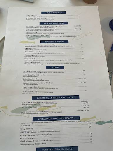 Menu at Hawthorne By-The-Sea pub & bar, Swampscott