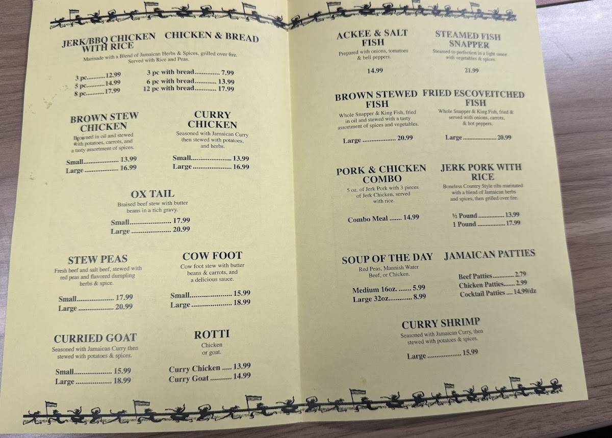 Menu at Hazel's Caribbean Restaurants, Melbourne
